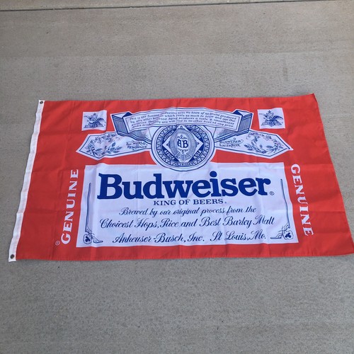 BUDWEISER Logo Banner ~ Genuine King of Beers Flag ~ Collectible Decor ...