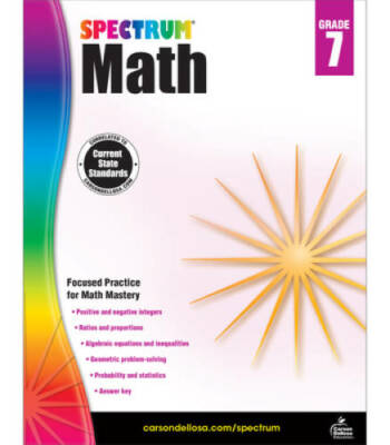 Spectrum Math Workbook, Grade 7 - Paperback By Spectrum - VERY GOOD ...