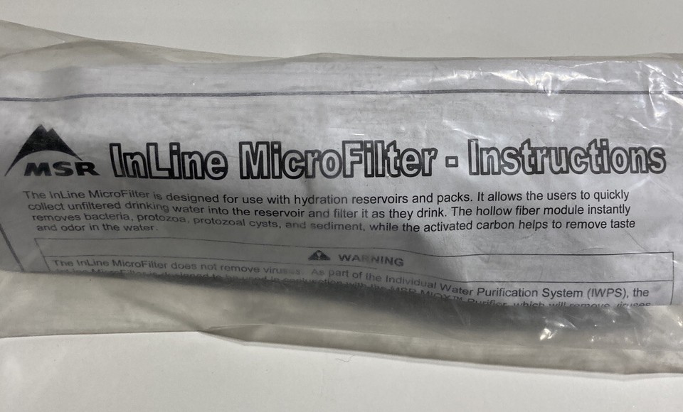 US Military Surplus Hydration InLine MSR MicroFilter, New 4610-01-542 ...