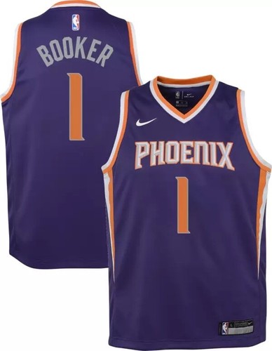 Nike NBA Phoenix Suns Devin Booker Icon Edition Purple Swingman Jersey ...