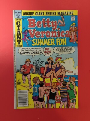 ARCHIE GIANT SERIES #508 BETTY AND VERONICA SUMMER FUN NEWSSTAND HTF ...
