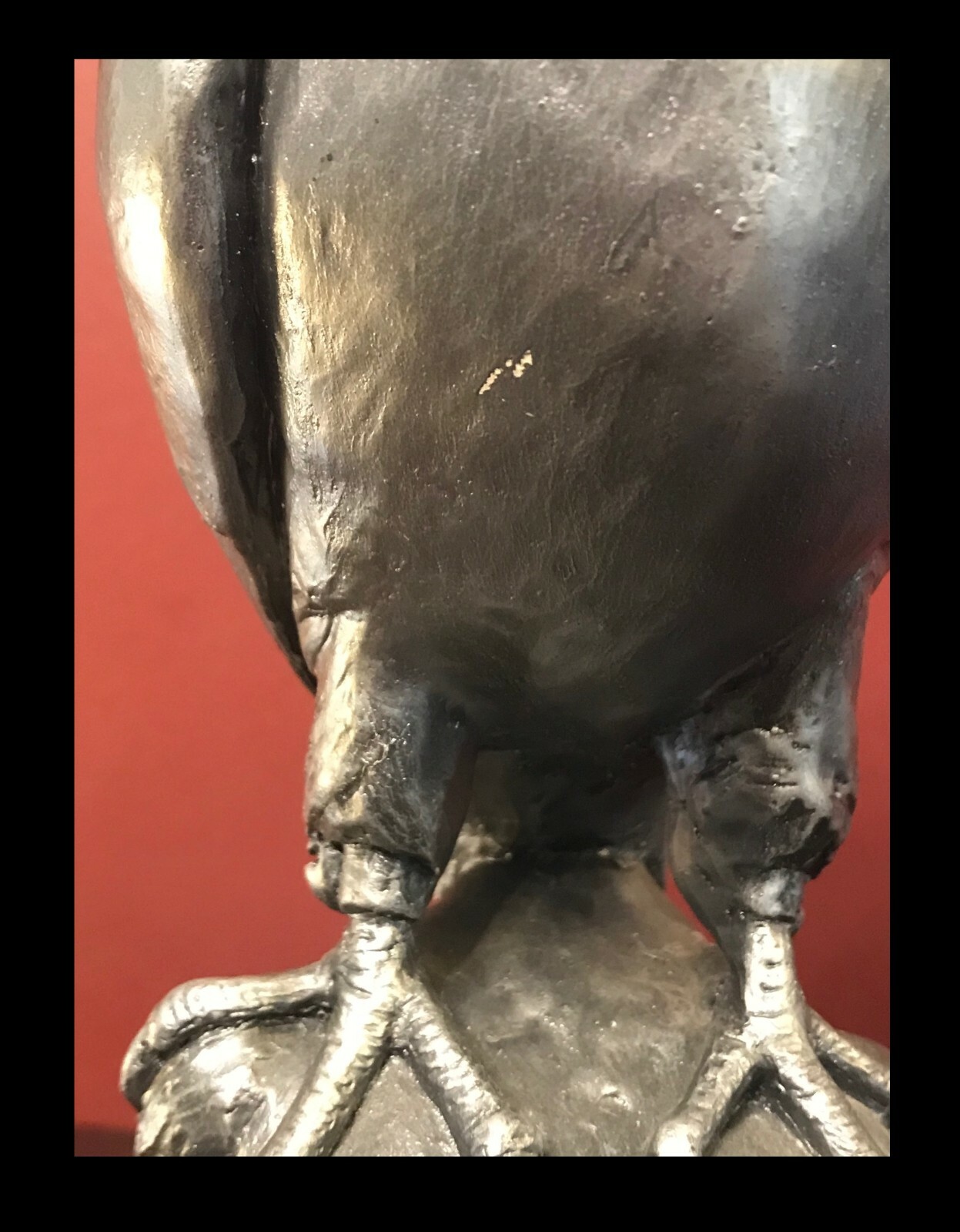 1980 TERRANCE PATTERSON SCULPTURE OF FALCON BIRD SMALL SCRATCH SEE ...