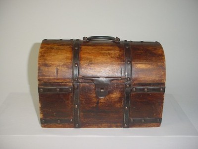 Vintage Rustic Treasure Chest Box, Keepsake Pirate Box | eBay