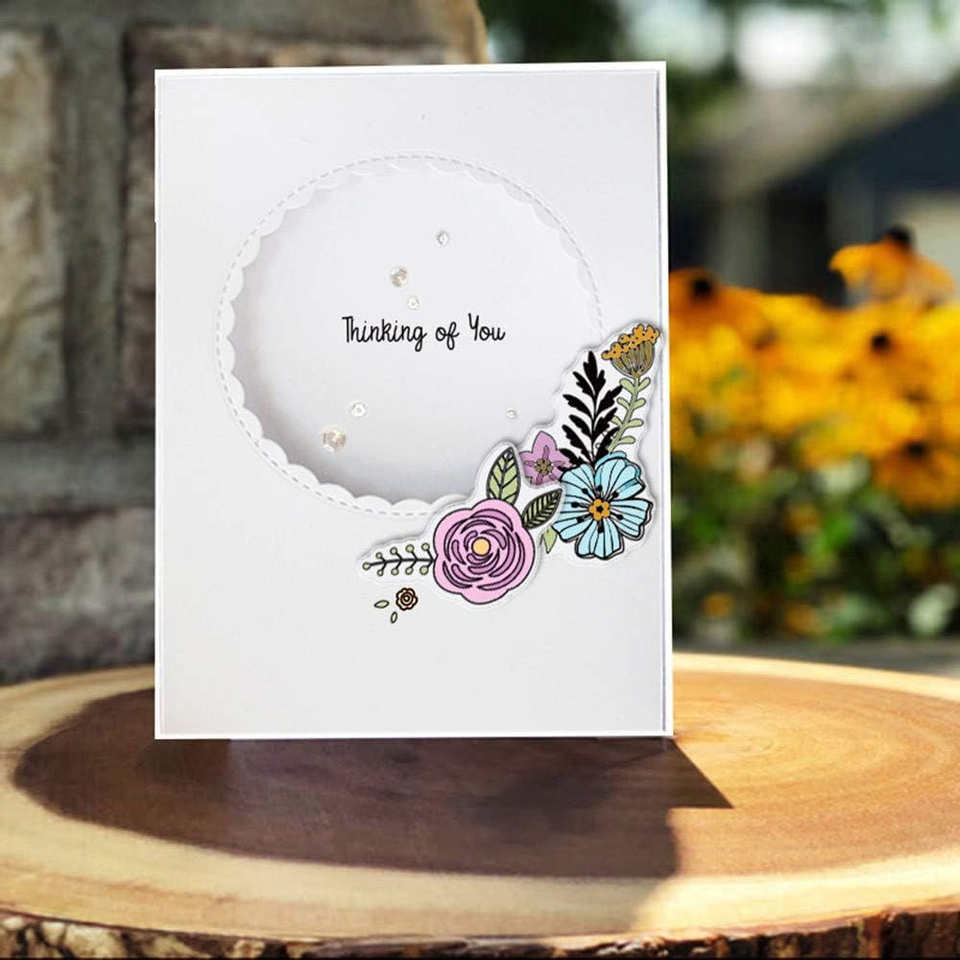 Thinking of You Muttertag Happy Birthday Wishes Floral Blumen Blätter ...