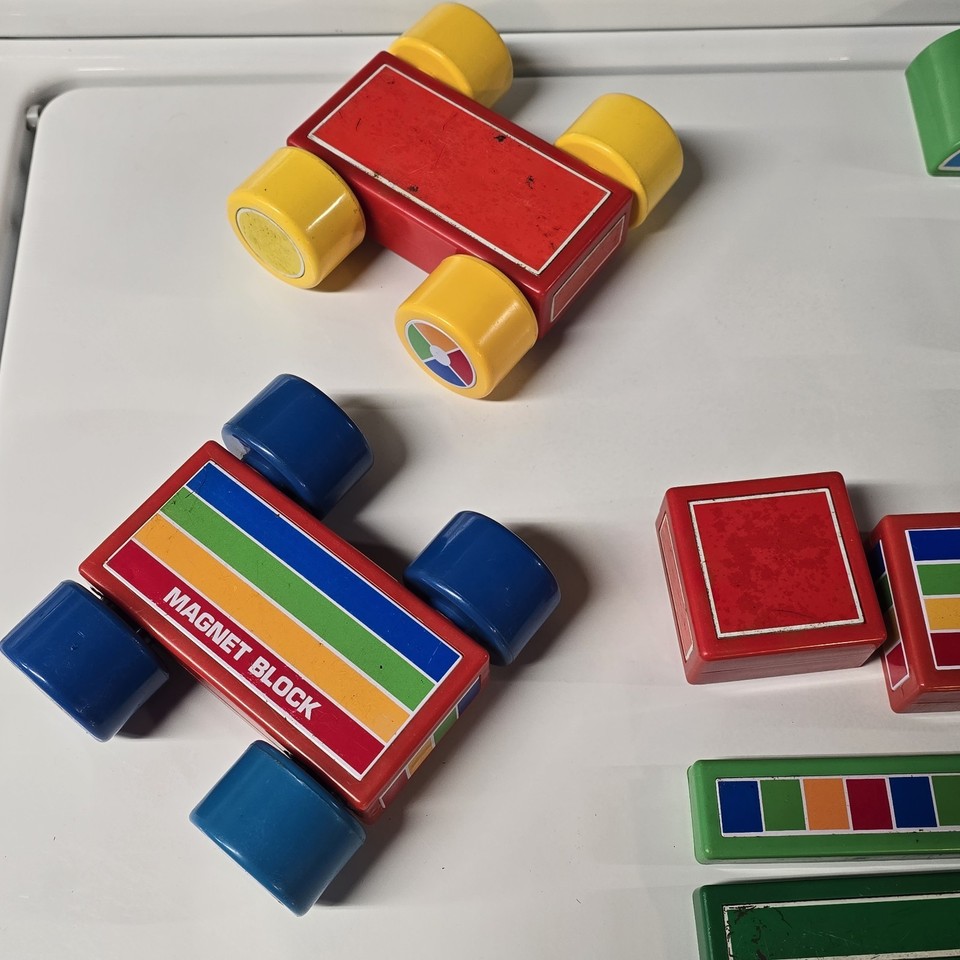 Vintage HilCO Magnetic Building Blocks 33 Pieces! Used 1980s Toys | eBay UK
