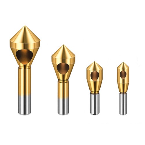4 PCS 90 Degree Chamfer Countersink Bits for Plywood Aluminum Metal ...