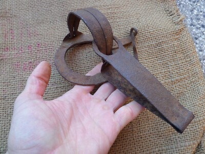 ANTIQUE 19TH CENTURY WROUGHT IRON ANIMAL TRAP BLACKSMITH HAND FORGED | eBay