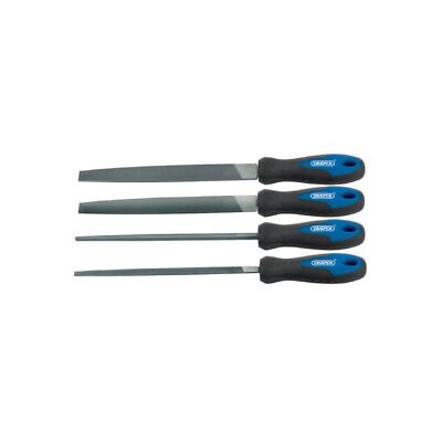 Draper 1x Files 4 Piece 200mm Soft Grip Engineers File Set Professional ...