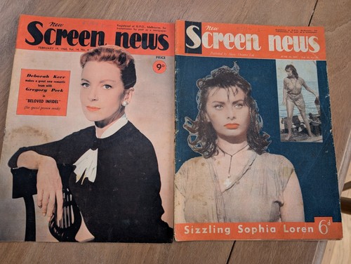 Vintage "New Screen News" Magazines (1957 & 1960) – Sophia Loren ...