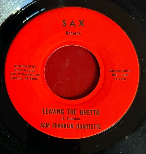 Sam Franklin Quartette Leaving The Ghetto Sax 45 | eBay