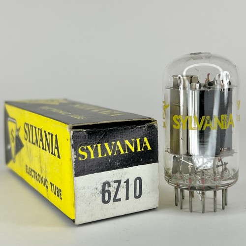 (1) Tested Sylvania 6Z10 Tube with Box Date Code NR ENC Power Pentode ...