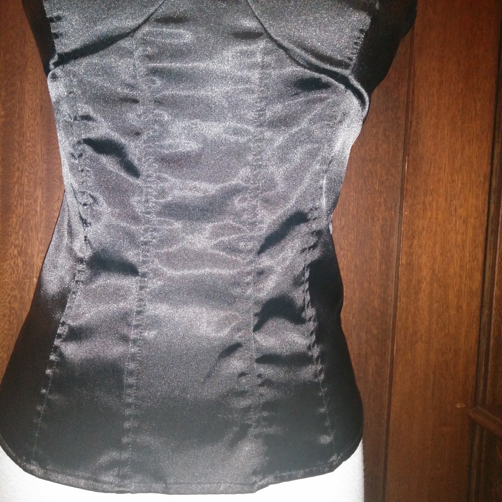 Windsor black satin corset top medium - Gem