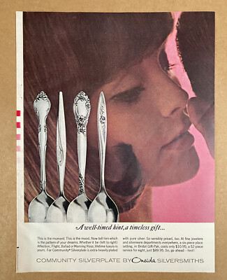 1964 Oneida Community Silverplate Flatware Print Ad Romantic Couple | eBay