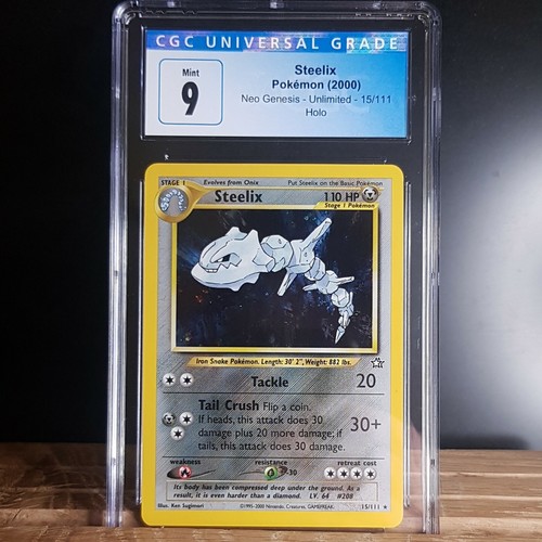 Pokemon Card- CGC 9 Steelix Neo Genesis Holo #15 | eBay Australia