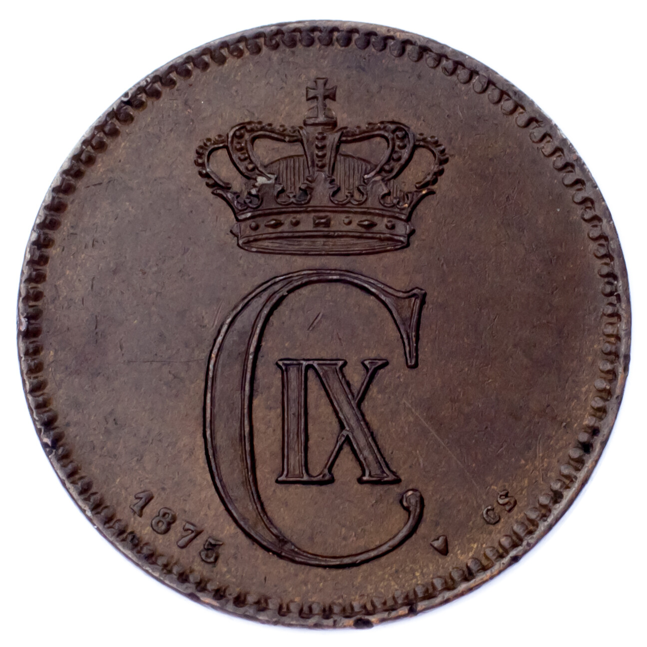 1875 Denmark 2 Ore Coin In XF, KM# 793.1 | eBay