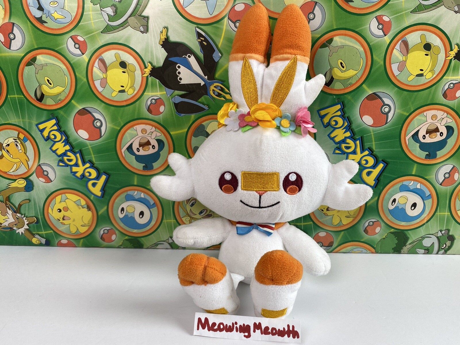 Pokemon Plush SCORBUNNY Easter Friend Poke doll figure stuffed go toy ...