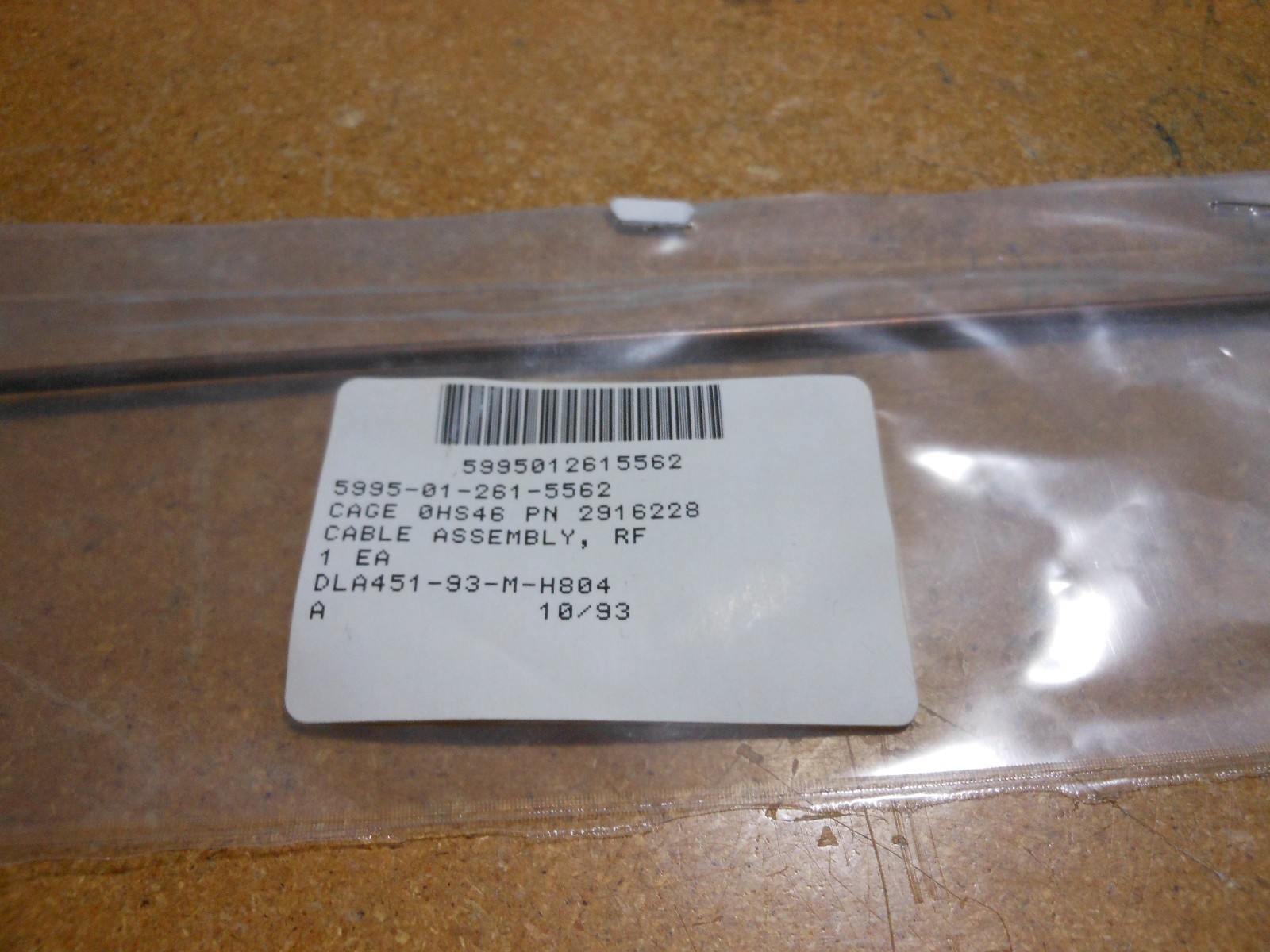 REV-CAP RF CABLE ASSEMBLY PART # 2916228 NSN: 5995-01-261-5562 | eBay