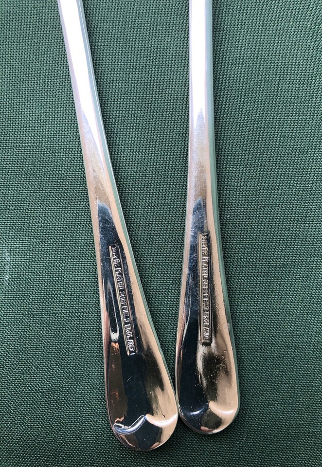 Sheffield England Flatware Silverplated Serving Spoon & Fork Spoon ...