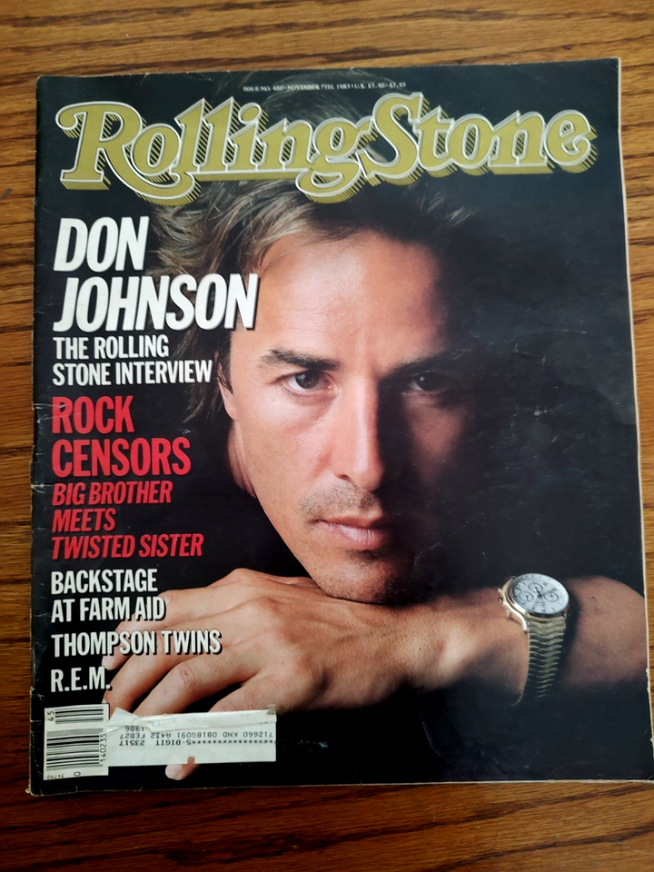 VTG Don Johnson Rolling Stone Magazine Sept. 25, 1986 +Nov. 1985 Tom ...