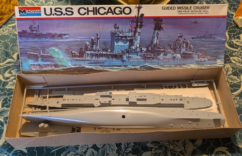 NIB Monogram USS Chicago guided missile cruiser plastic unassembled ...