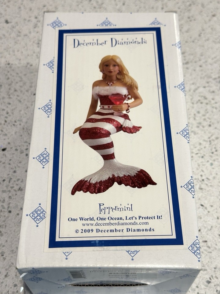 December Diamonds ©2009 PEPPERMINT Mermaid Ornament 55-90720 NIB Holding Martini | eBay