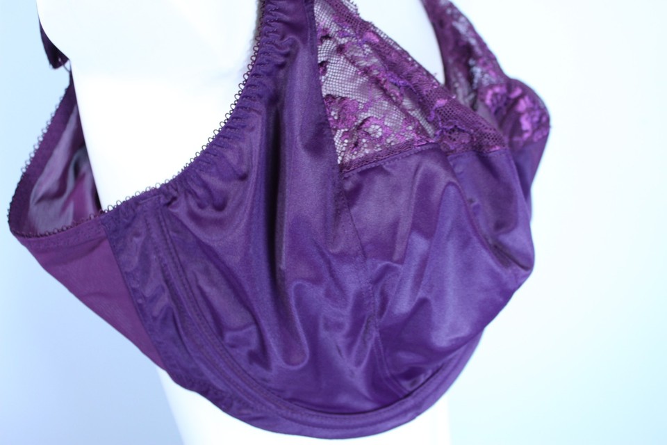 Elomi #4111 Morgan Underwired Unlined Purple Full Coverage Bra USA size ...