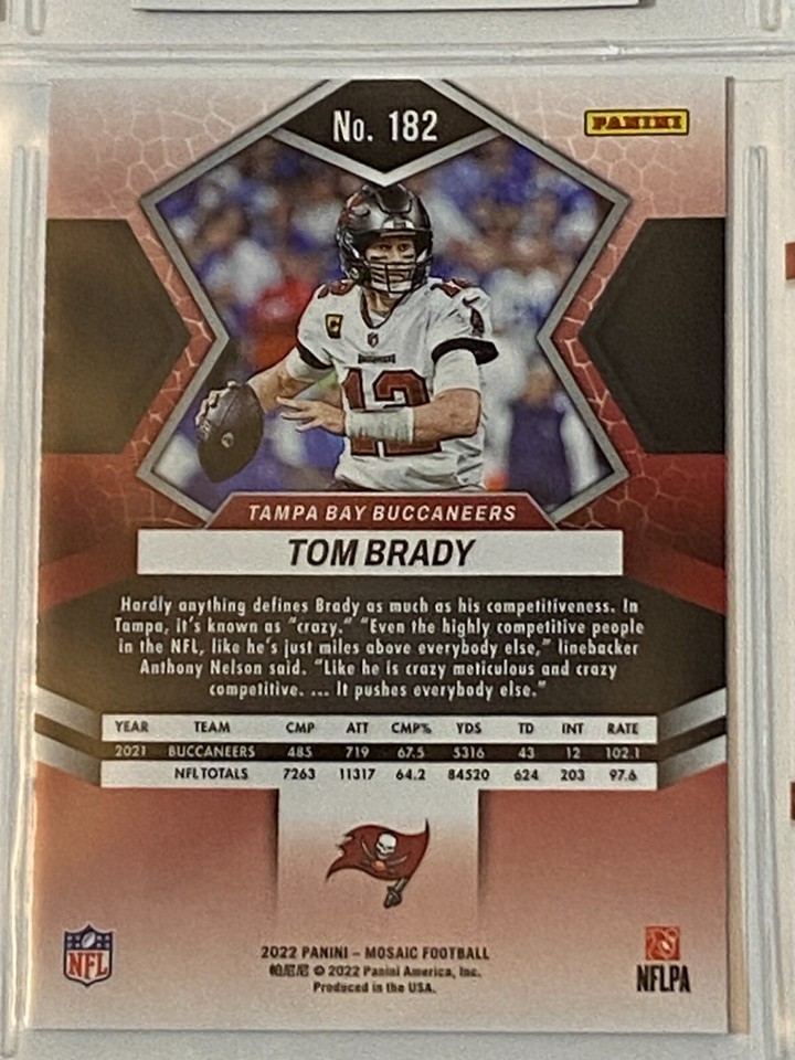 🏈 2022 Panini Select Football Base Card Card #182 Tom BRADY 🏈 | eBay