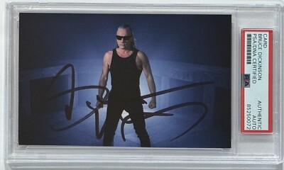 SIGNED Bruce Dickinson Iron Maiden Photo PSA DNA Certified COA ...