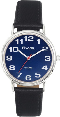 Ravel Navy Face Mens Unisex Bold BIG Number Watch with BIG Clear Easy ...
