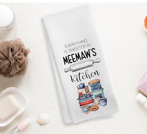 Meemaw's Kitchen Towels and Dishcloths Meemaw Gifts Grandma Gifts for ...
