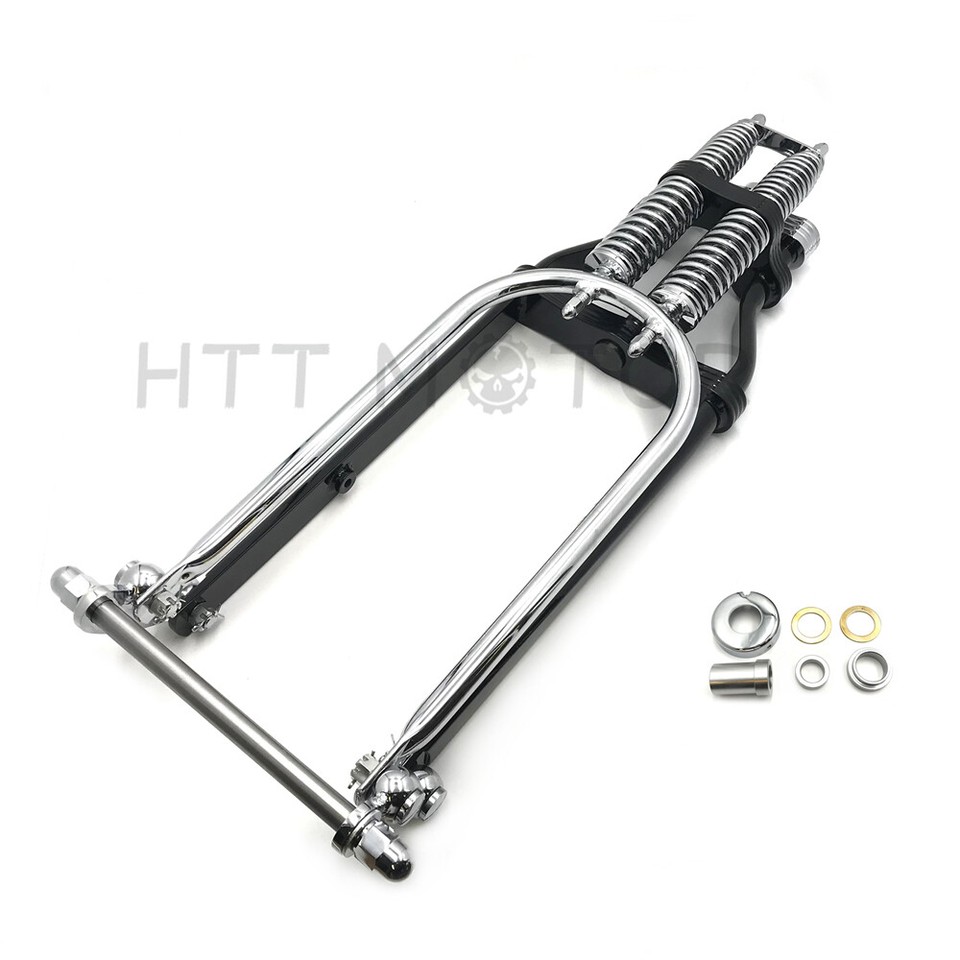 BOBBER BLACK CHROME CUSTOM SPRINGER FRONT END FIT STOCK HARLEY BIG ...