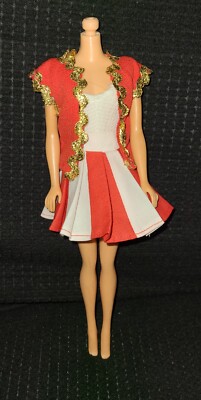 Vintage Barbie Clone Red Shillman Vest, White Bodysuit And Skirt | eBay