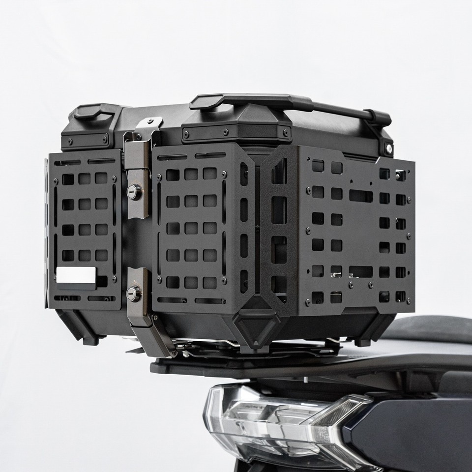 45L Protective Armor Universal Fit Motorcycle Top Case Tail Box Luggage ...