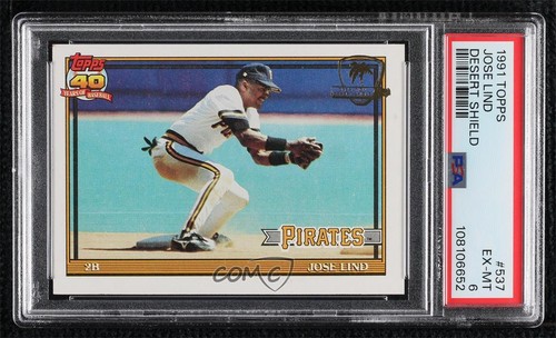 1991 Topps Operation Desert Shield Jose Lind #537 PSA 6 Shield fi8 | eBay