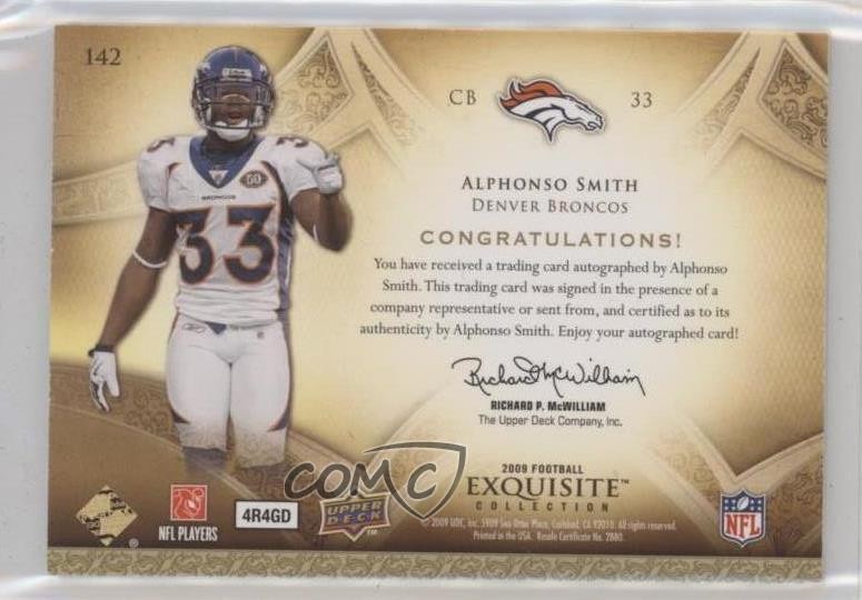 2009 Exquisite Collection Signatures /99 Alphonso Smith #142 Rookie ...