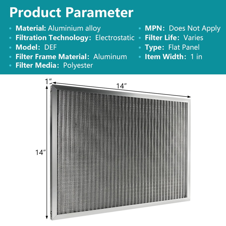 Permanent Washable Electrostatic Furnace Ac Air Filter Replacement ...