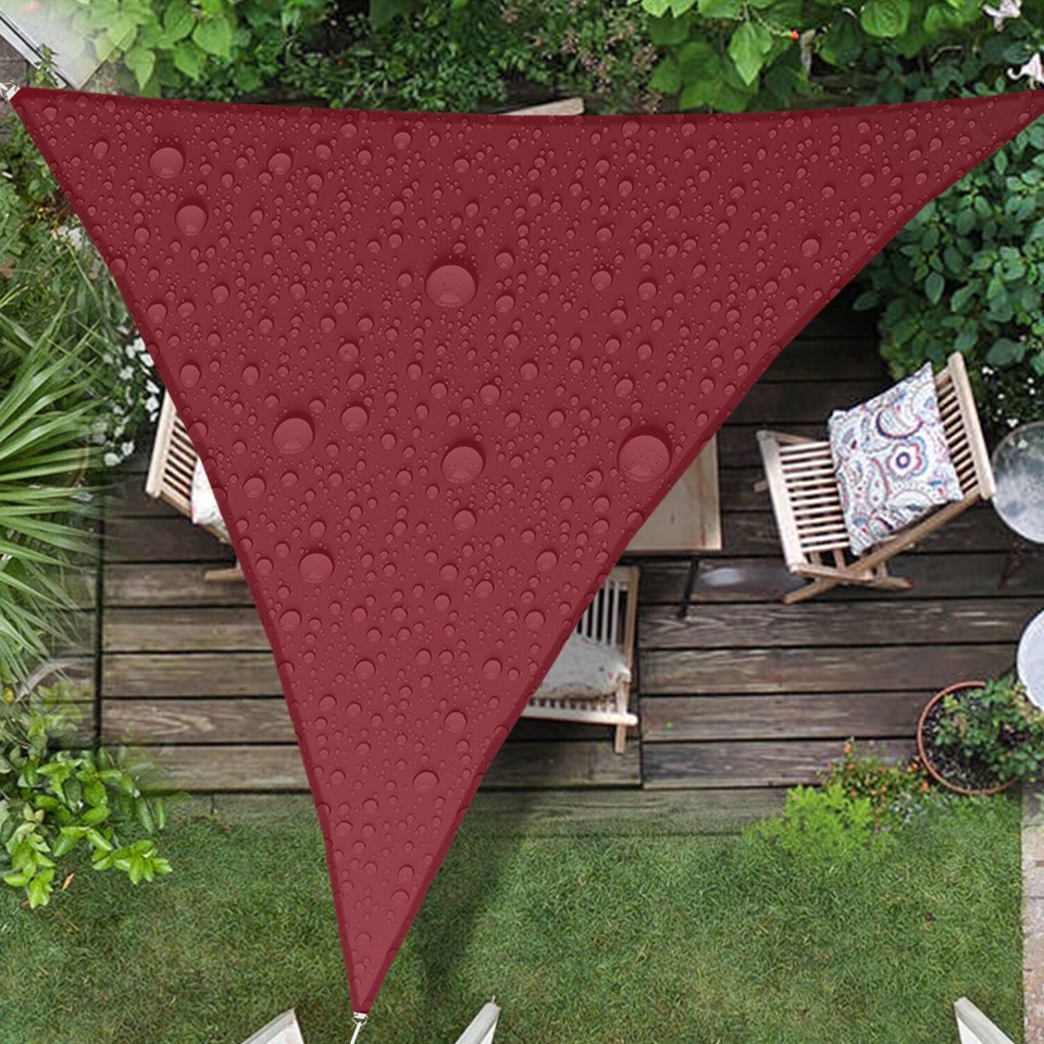 16' Waterproof Shade Sail Triangle Patio Outdoor Garden Sun Canopy ...