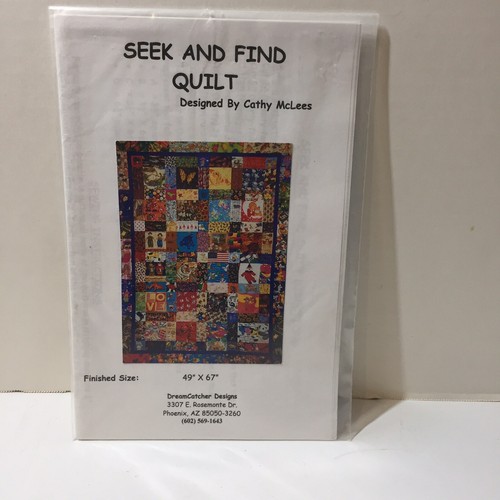 Seek and Find Quilt Pattern Cathy McLees 49" x 67" | eBay