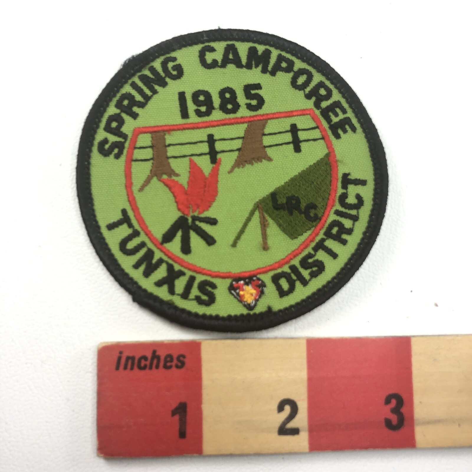 Vtg 1985 LRC SPRING CAMPOREE TUNXIS DISTRICT BSA Boy Scouts Patch S05R ...