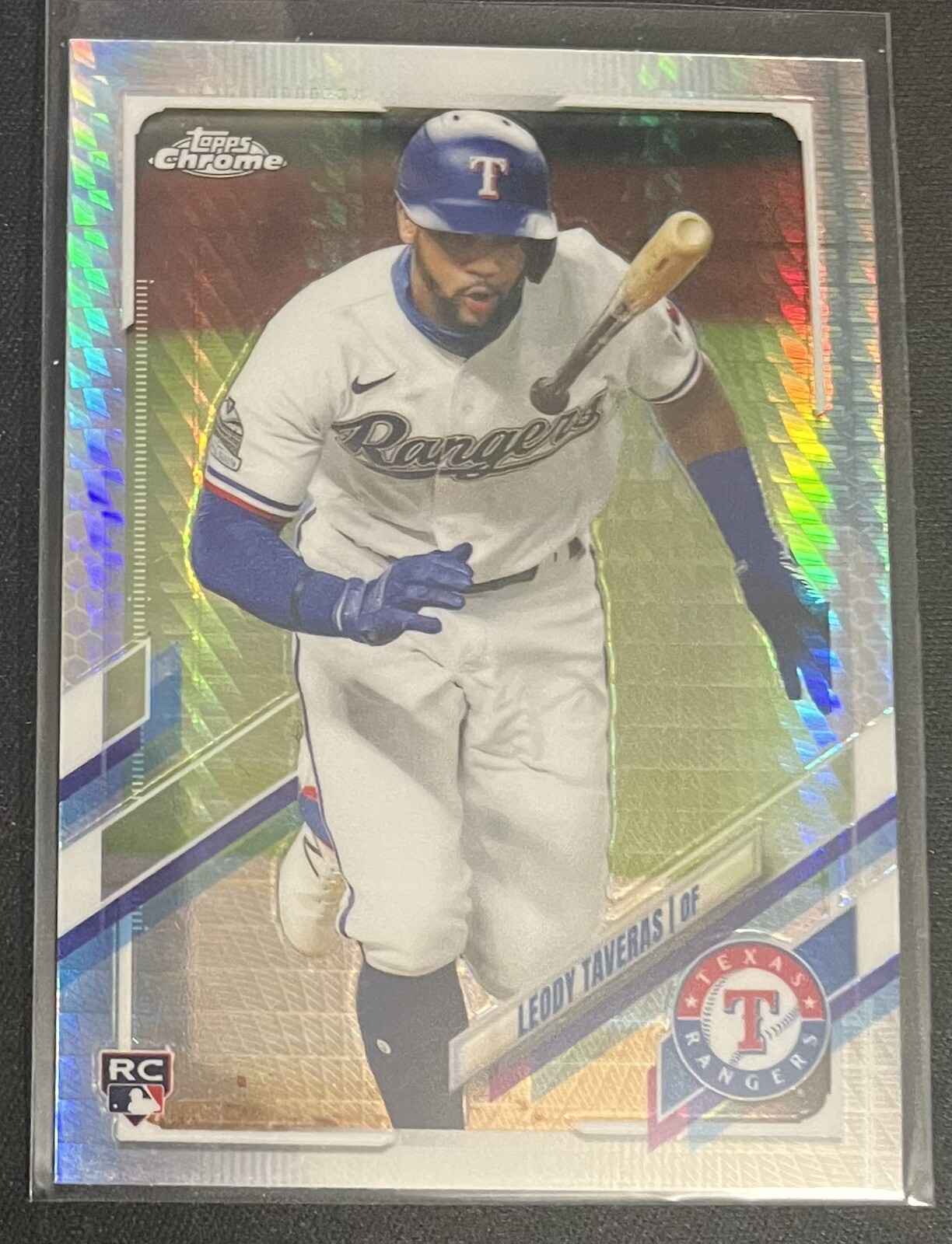 2021 Topps Chrome Prizm Refractor ROOKIE #146 Leody Taveras Texas ...