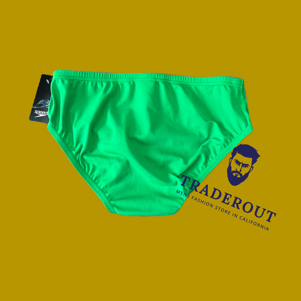 Speedo Men bright green endurance swim Brief swimwear size 32 34 36 38 ...