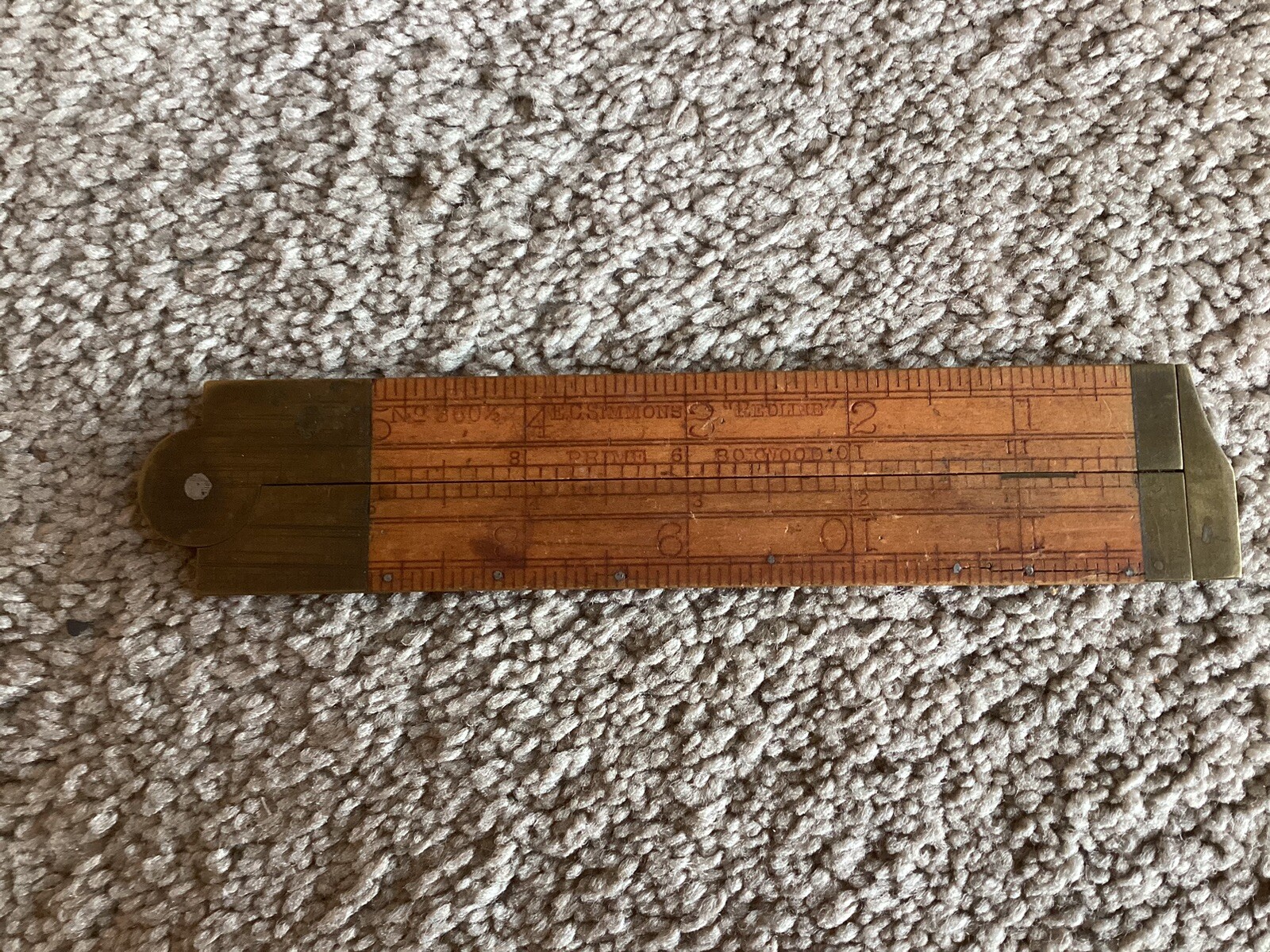 Vintage E. C. Simmons "Redline" No. 360 1/2 Prime Boxwood Ruler Used | eBay