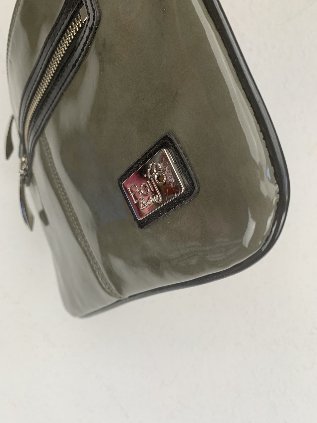 Beijo Crossbody Purse Patent Leather Gray Wallet Organizer Bag | eBay