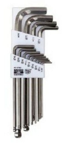 Bahco HEX KEYS SET BE-9786I 13Pcs Imperial Inox, Ball End, Stainless ...