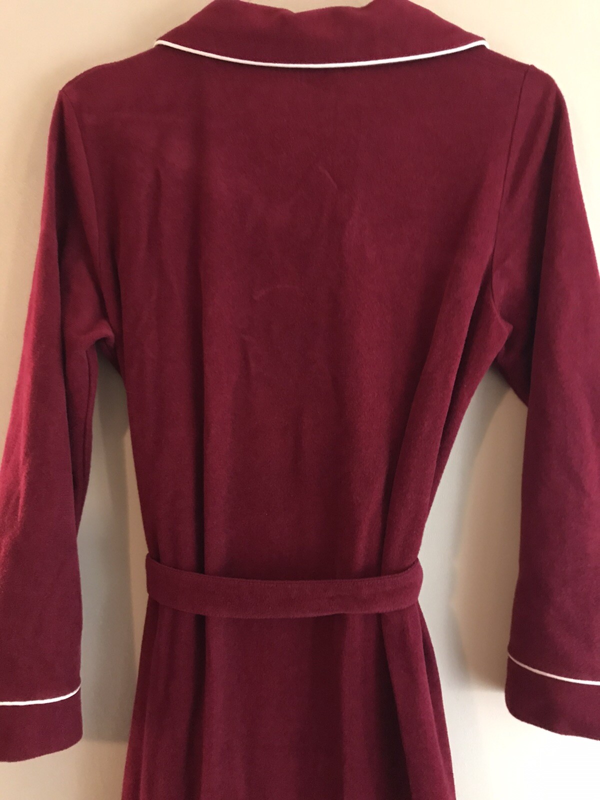 Royalcama By BRW For JCP Burgundy Velux Ladies Bath Robe Large Vintage ...
