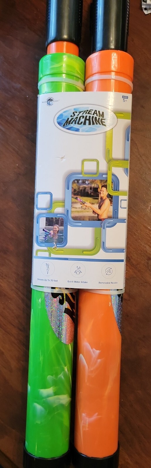 2 Pack The Original Stream Machine Water Canon Launcher Shoots 70ft | eBay