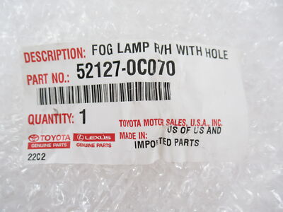 Genuine OEM Toyota 52127-0C070 Passenger RH Fog Light Lamp Bezel 2014 ...