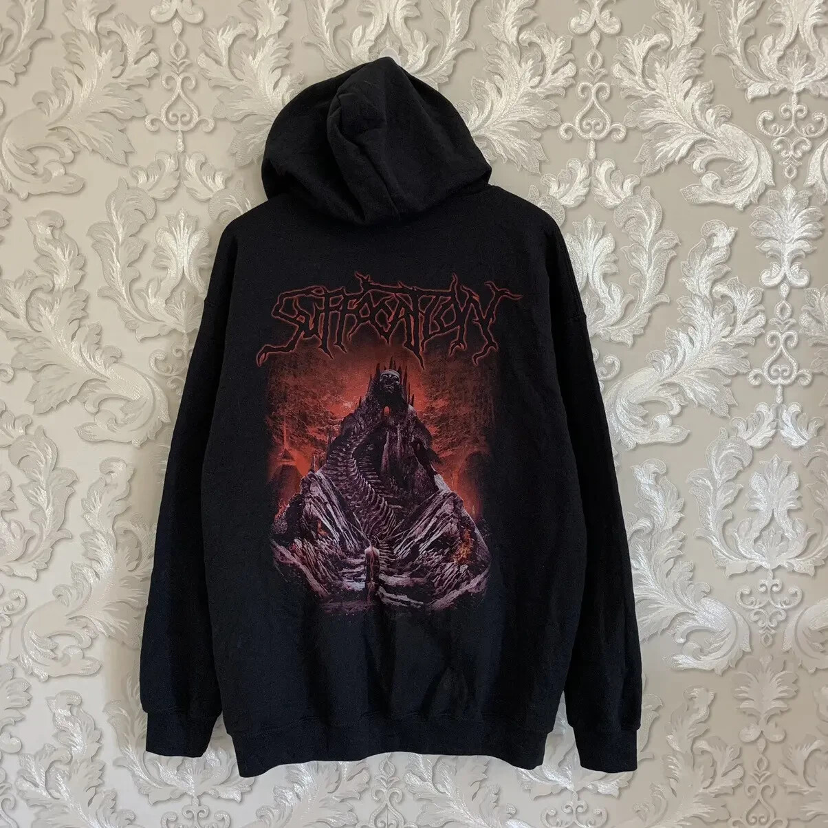 Rare Suffocation Vintage Death Metal Zip Up Hoodie Bl… - Gem