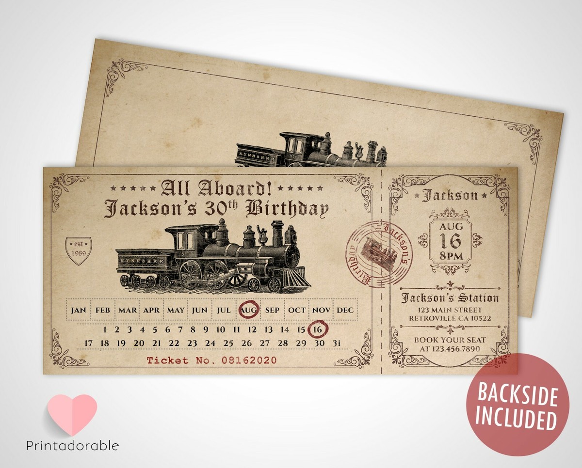 Vintage Boarding Pass Invitations Free Boarding Pass Invitation