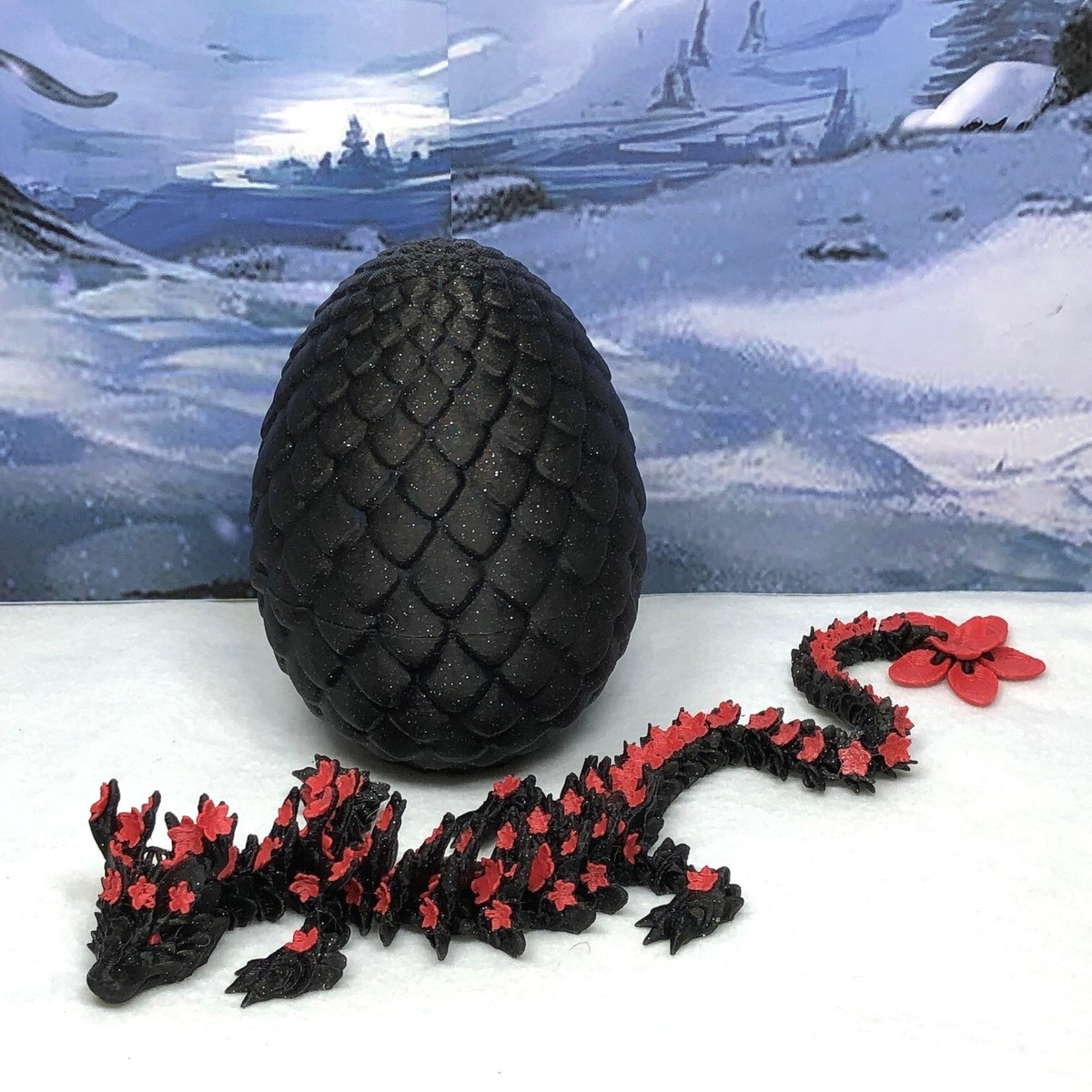 Sheer Lingerie 12-Inch Articulated Cherry Blossom Dragon With Egg - 3D ...